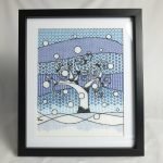 Winter Tree Blackwork Kit or Pattern