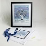Winter Tree Blackwork Kit or Pattern