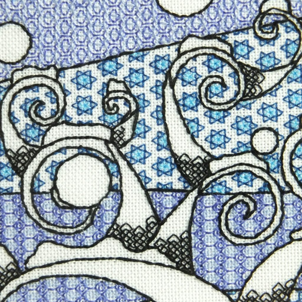 Winter Tree Blackwork Kit or Pattern